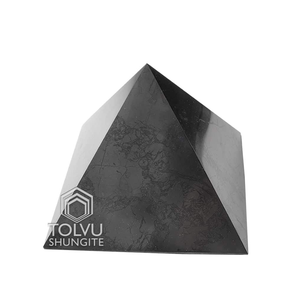 Shungite pyramid | Made of authentic shungite stone | Tolvu