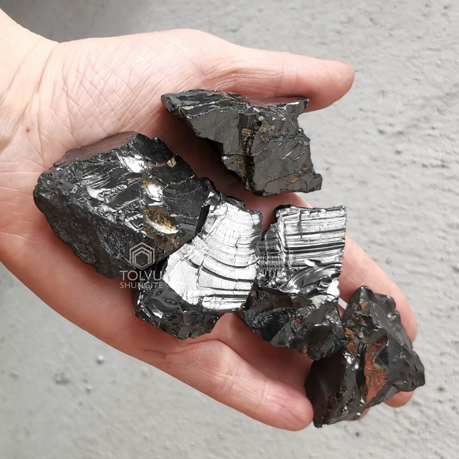 Large Elite shungite stone | 98% carbon | Genuine elite shungite