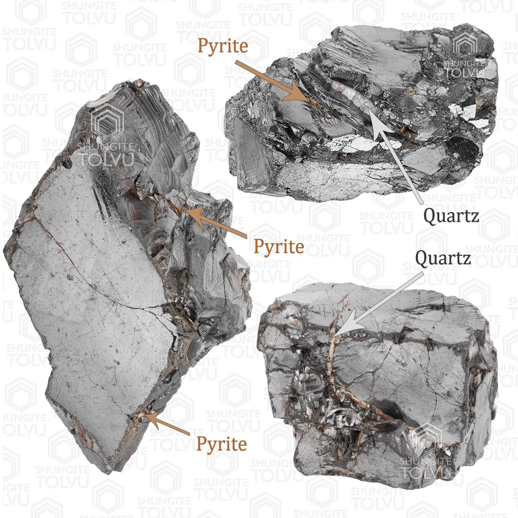 Large elite noble shungite stone | 98% carbon | Fullerene c60