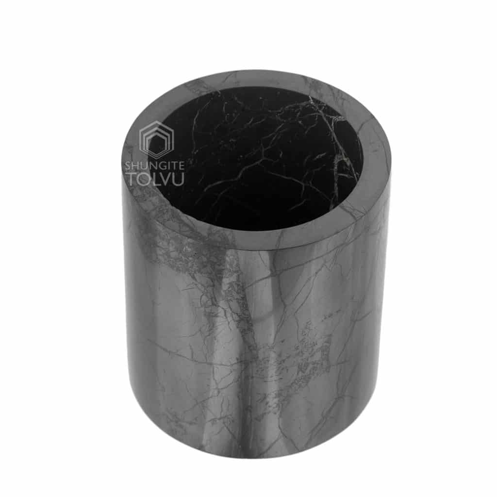 Shungite cup large size made of genuine shungite stone, Karelia