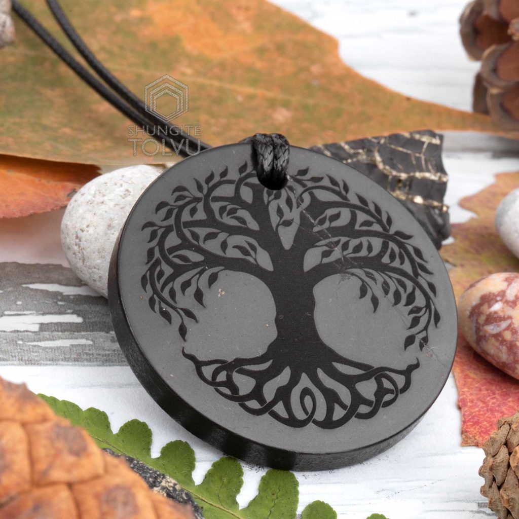 Shungite pendant Tree of life | Guarantee of authenticity Tolvu