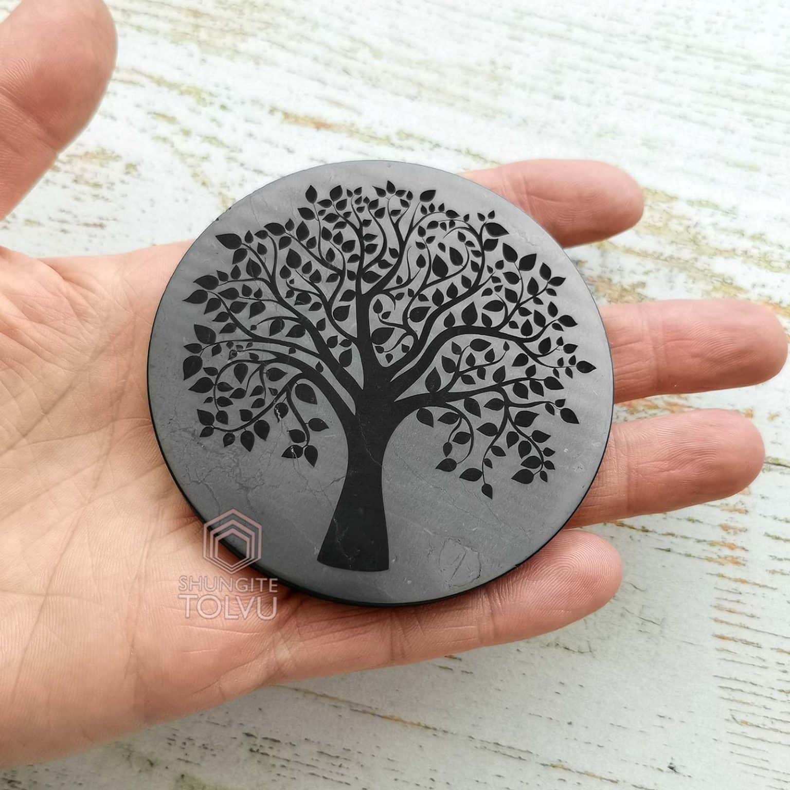 Shungite pendant Tree of life | Guarantee of authenticity Tolvu